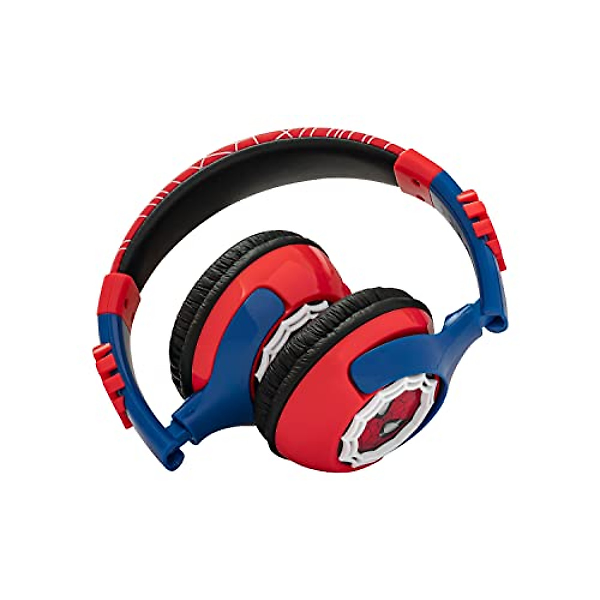 eKids Spiderman Kids Bluetooth Headphones, Wireless Headphones with Microphone Includes Aux Cord, Volume Reduced Kids Foldable Headphones for School, Home, or Travel