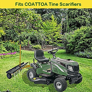 COATTOA Trailer Hitch, Tow Hitch for Lawn Mower, Tractor Towing Hitch with 2 Pairs of Mounting Bars, Trailer Hitch Receiver, Tine Tow Dethatcher Trailer Hitches(Solid Iron Construction)