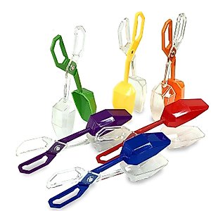 Skoolzy Jumbo Rainbow Tongs 6 Piece Toys_and_Games Set, Fine Motor Skills Handy Scoopers Rainbow Color Sorting Learning Tools Skill Development for Baby & Kids