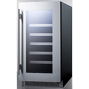 Summit CL18WCCSS 18"" Classic Collection Wine Cellar with 29 Bottle Capacity in Stainless steel