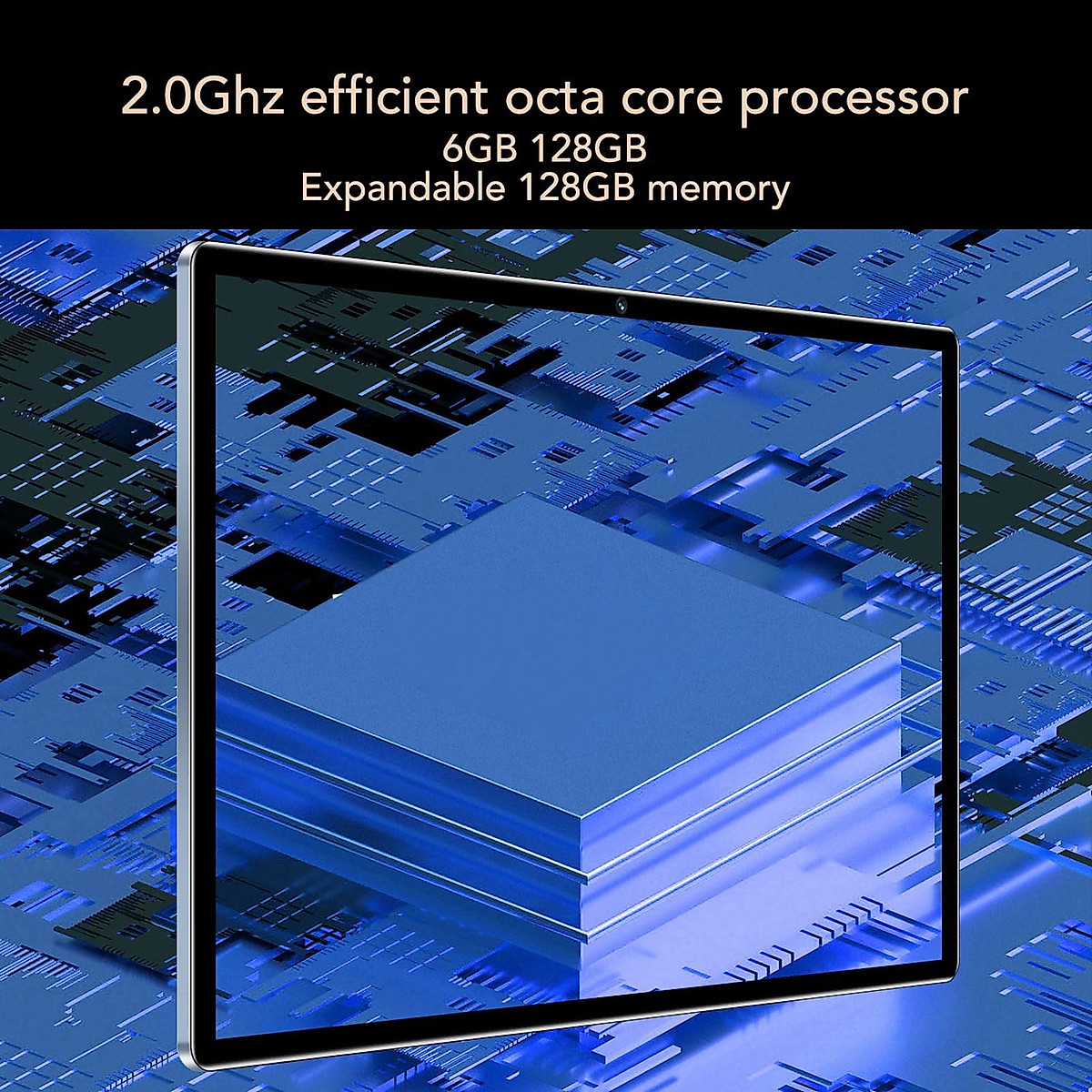 DAUZ FHD Tablet, 10.1 Inch Tablet 100-240V 16MP Camera for Home (US Plug)