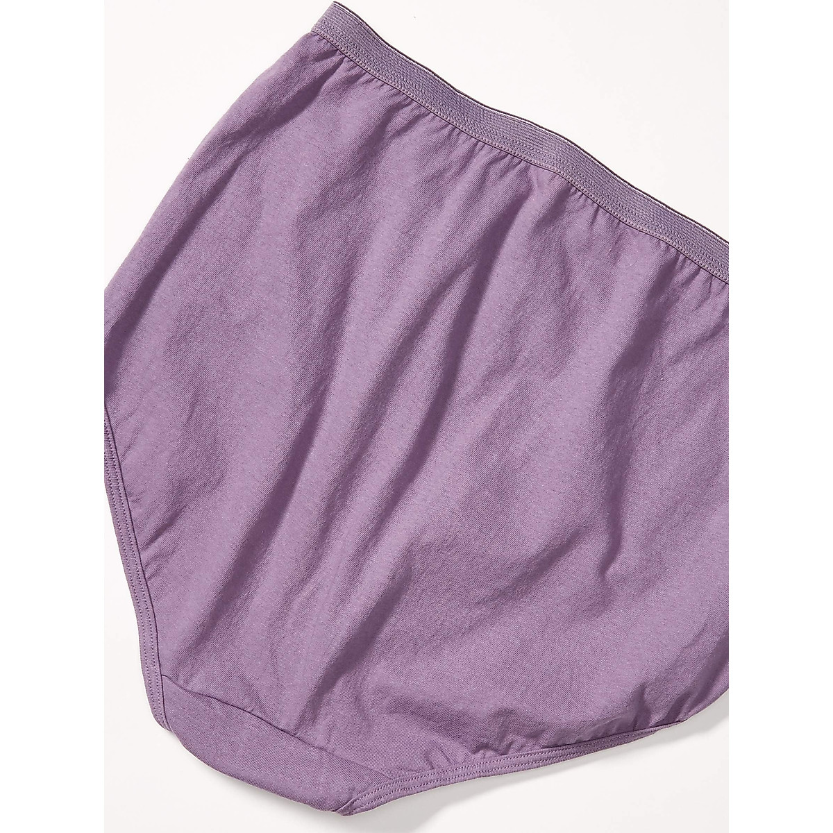 Hanes Women's Plus Just My Size Waist Cotton Underwear, High-Rise Brief, 6-Pack (Colors May Vary), Solid/Print Mix, 13