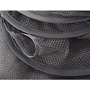 Libeder Mesh Hanging Storage Space Saver Bags Organizer,Foldable Storage Organizer 4 Compartments Toy Storage Basket for Kids Room Bathroom 2 Sets Grey