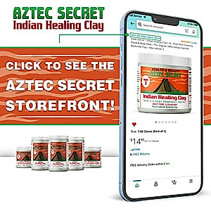 Aztec Secret – Indian Healing Clay 1 lb – Deep Pore Cleansing Facial & Body Mask – The Original 100% Natural Calcium Bentonite Clay – New Version 2