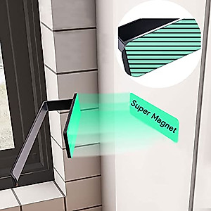 Magnetic Paper Towel Holder Black, Kitchen Towel Holder for Refrigerator Microwave Oven, Camping Paper Towel Rack for Toolbox Grill, Stainless Steel Paper Towel Stand with Strong Magnet, No Drilling