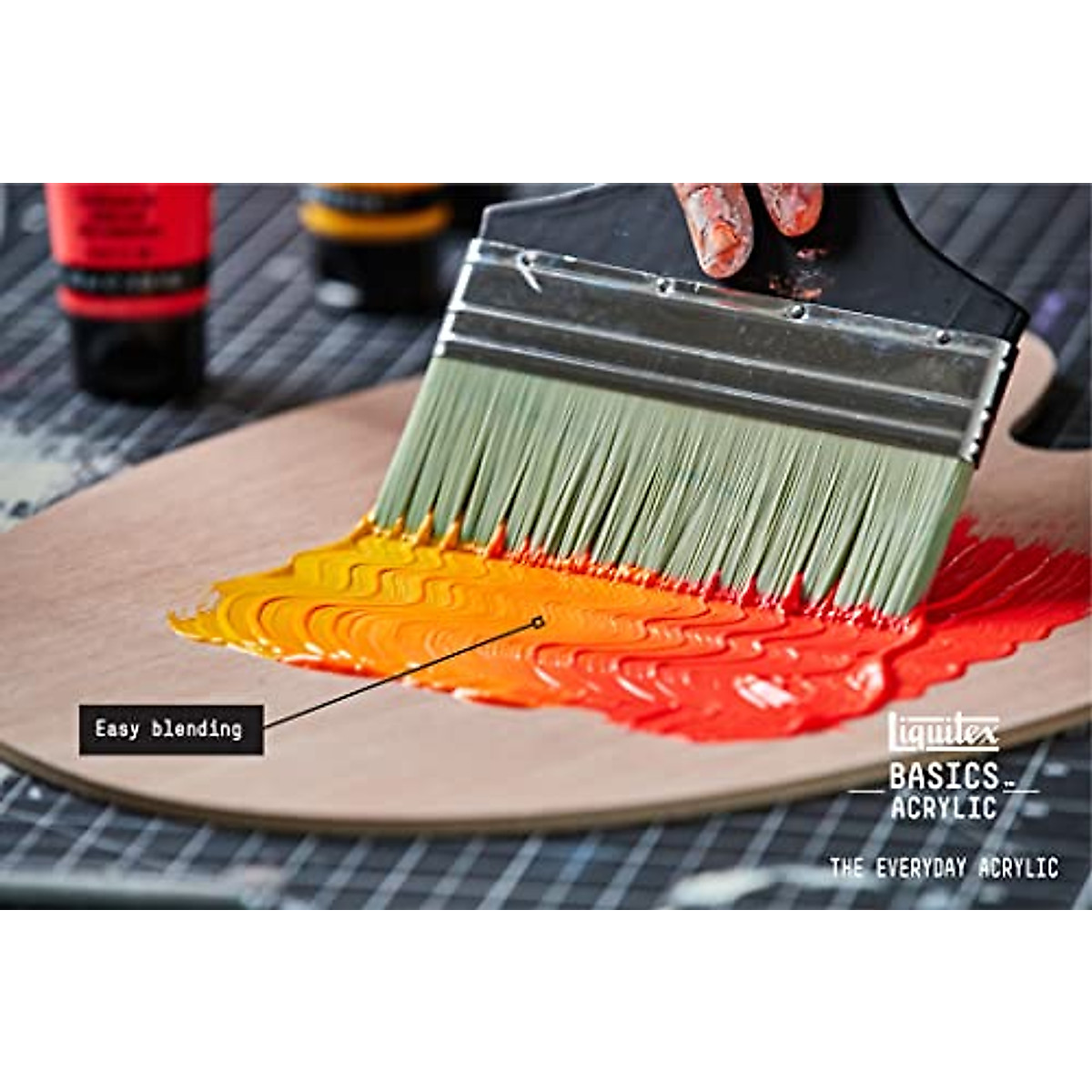 Liquitex BASICS Acrylic Paint Set, 6 x 22ml Tube Paint Set, Primary, Blue,Color Mixing,Green,White, 0.7 Fl Oz (Pack of 6)