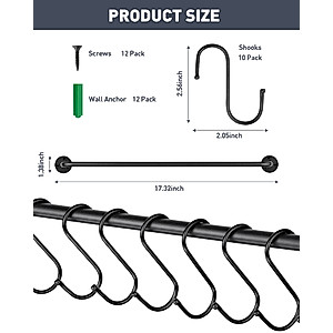 QYINXIU Coffee Mug Wall Rack，Coffee Cup Holder Wall Mounted，Mug Racks for Wall，Mug Wall Rack，Mug Holder Wall，Set of 2, Black (Black)