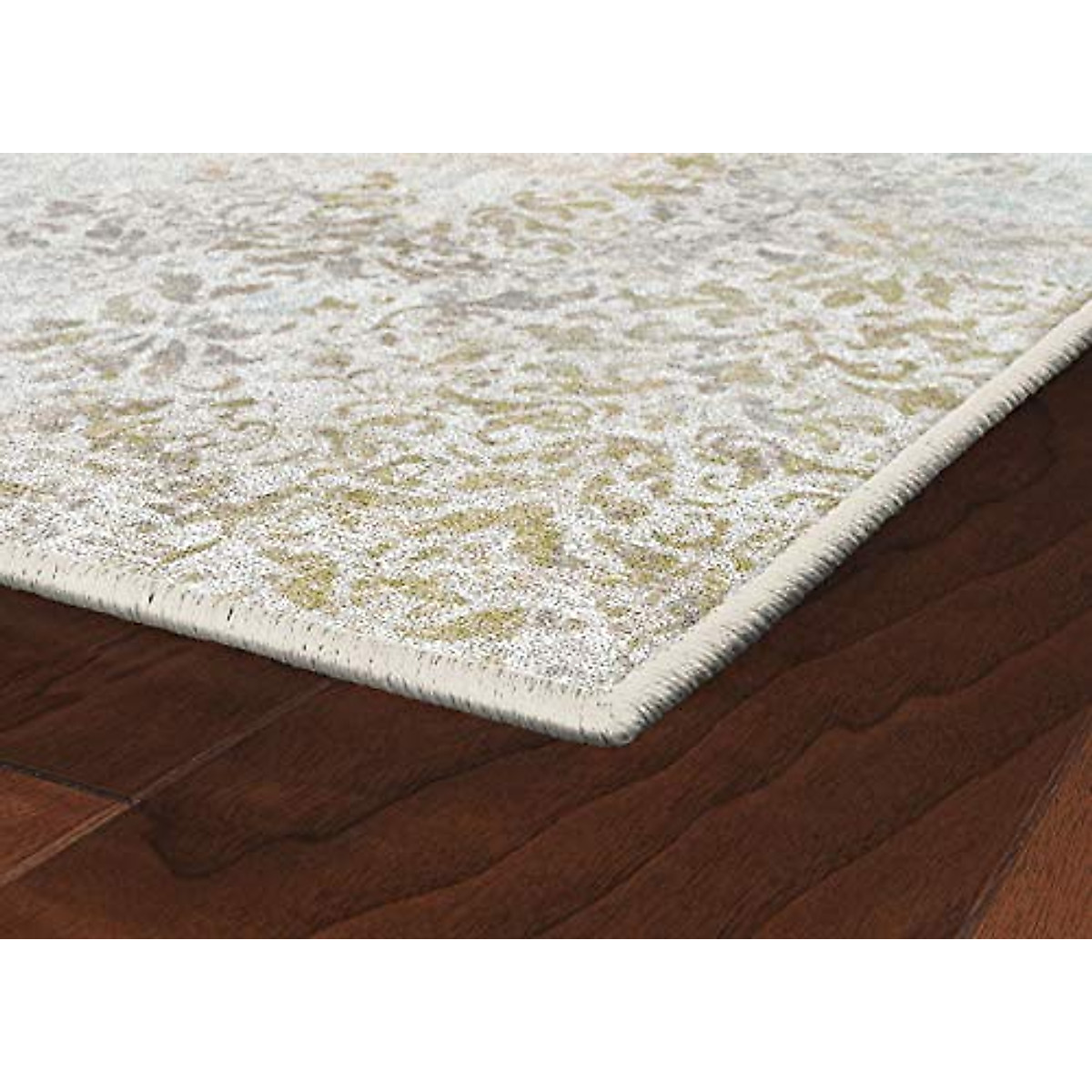 Brumlow MILLS Cordelia Antique Distressed Print Washable Indoor/Outdoor Area Rug for Living or Dining Room, Bedroom Carpet Rug and Kitchen Rugs, 30" x 46", Neutral