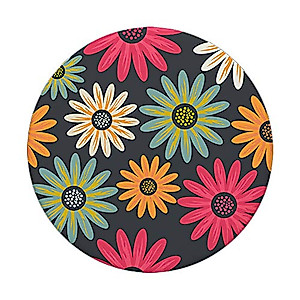 Modern Florals on Grey PACJ0194 PopSockets PopGrip: Swappable Grip for Phones & Tablets