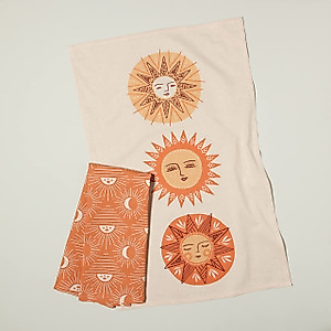 Danica Studio Soleil Cotton Linen Blend Kitchen Towel 18 x 28 inches, Set of 2