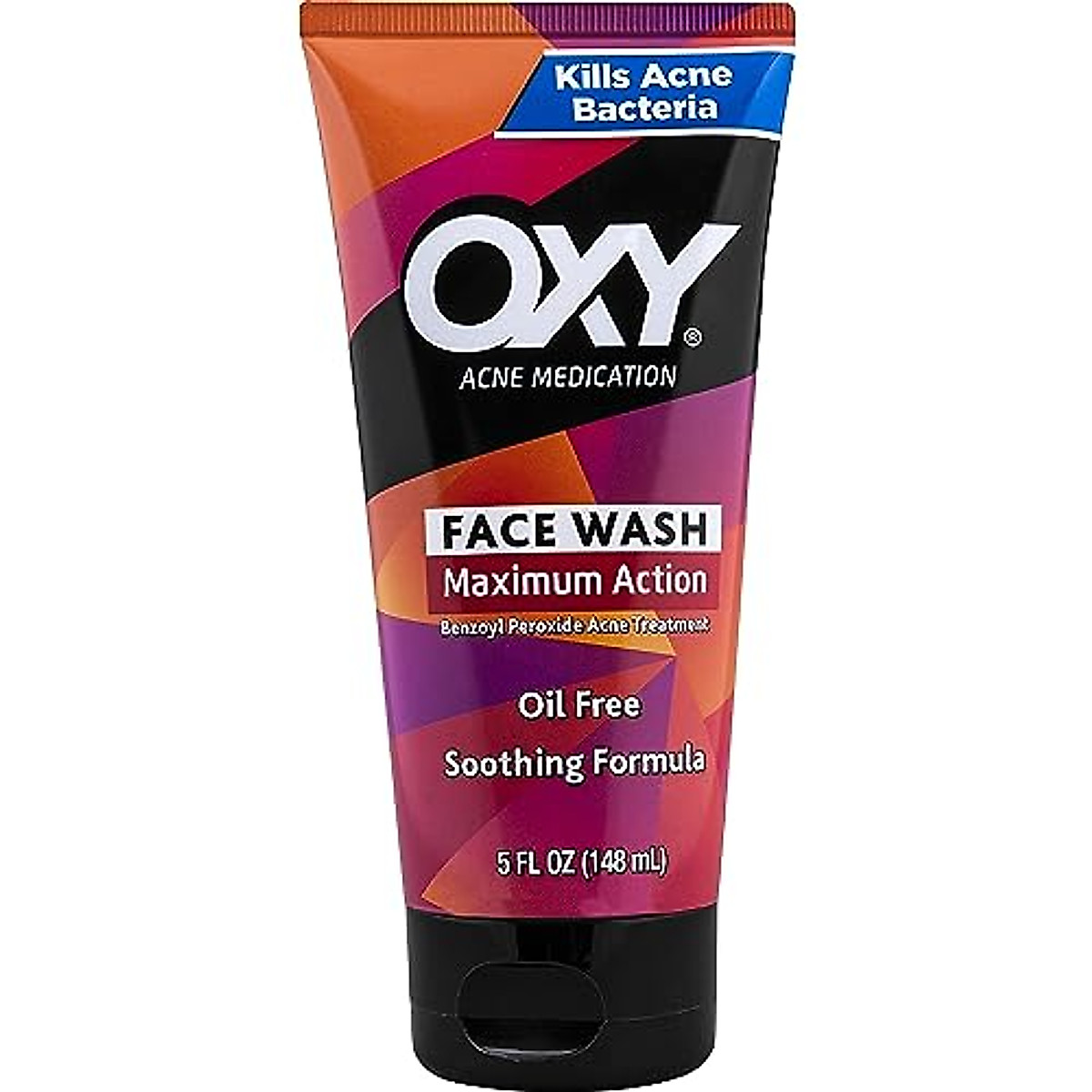 Oxy Acne Medication Face Wash - Maximum Action with Maximum Strength 10% Benzoyl Peroxide (5 Fl Oz)