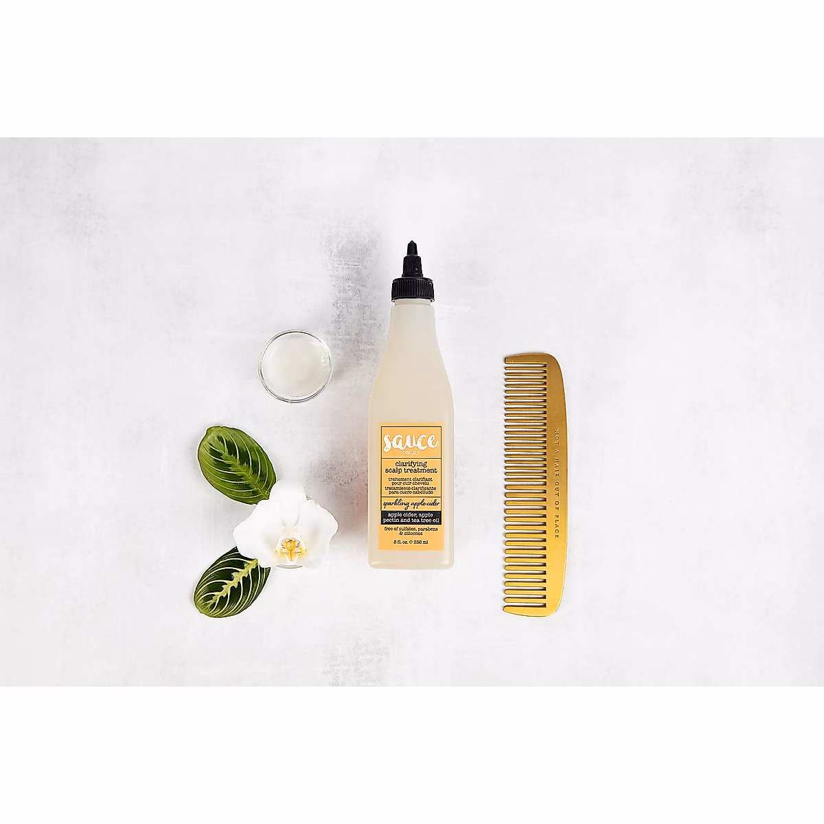 SAUCE BEAUTY Clarifying Scalp Treatment (8 Fl Oz ) Sparkling Apple Cider Scalp & Hair Cleanser, Buildup remover with Apple Cider Vinegar & Tea Tree Oil for Dry, Itchy Scalp, All Hair Types
