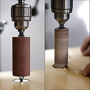 scottchen PRO Spindle Sander Adaptor 4-1/2" x 1/2" with Rubber Sanding Drum Kit OD 3/4", 1", 1-1/2" and Sandpaper Sleeves Grit# 80,120 - S/10