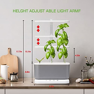 Hydroponics Growing System,Upgrade Wireless 360°Visible Detachable Indoor Herb Garden,Indoor Garden-with Aerator,Automatic Timer,Height Adjustable,Indoor Grow Kit Suitable for Home