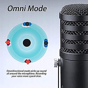 Recording Microphone, Professional USB Condenser Microphone, Desktop Computer Mic for Podcasting, Chatting, Voice Over, Gaming, Interview, Conference Call