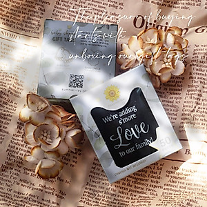 Summer-Ray 50pcs Baby Onesie Adding S'More Love to Our Family Baby Shower Favors Gift Tags Thank You Tags (White)