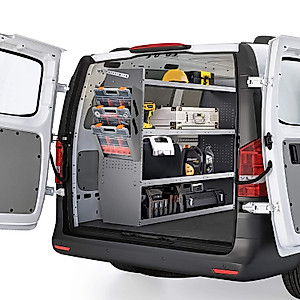 P-SH-Hanging Tote Kit for Van Shelving Storage, 3 Plastic Storage Box w/1 set Hanging Organizer Holder for Small Parts, Screws and Hardwares