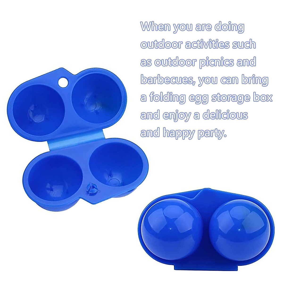 YYAOGAGNG 2Pcs Egg Box Shockproof Folding Plastic Egg Storage Tray Box Container for Outdoor Camping Picnic BBQ Hiking School
