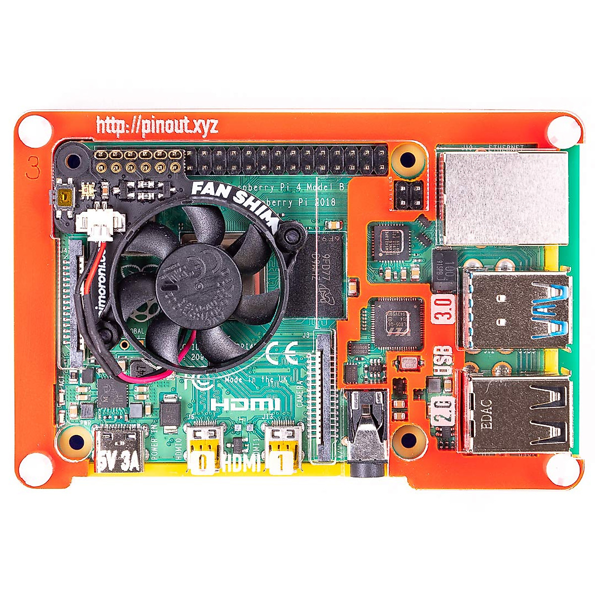 Pibow Coupé 4 (Raspberry Pi 4 only) Red