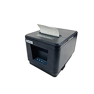 80MM POS Thermal Receipt Printer Compatible 80mm Thermal Paper Rolls sec High- Pos Printer with Auto Cutter ESC/POS Command Support Windows Mac Pos System(Black)(USB)