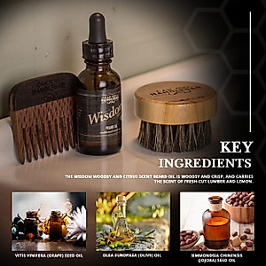 Can You Handlebar Beard Oil for Men, Natural Beard Care Conditioner Moisturizer Softener Grooming Product, Woodsy and Citrus Scent, 1oz Dropper Bottle