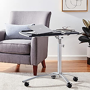 Tiffany & Co. Mayline 950ANT SOHO Mobile Laptop Caddy with Dual Worksurface, Height Adjustable, Anthracite Metallic Gray Frame