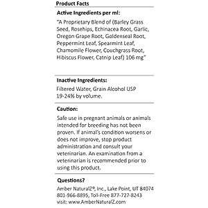 AMBER NATURALZ Kitty-DT Digestive Rescue Herbal Supplement for Cats | Feline Herbal Supplement for Occasional Upset and Digestive Support | 1 Fluid Ounce Glass Bottle | Manufactured in The USA