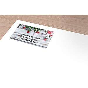 Holiday Barn Wood Rustic Christmas Address Labels (Holiday Barn Wood)