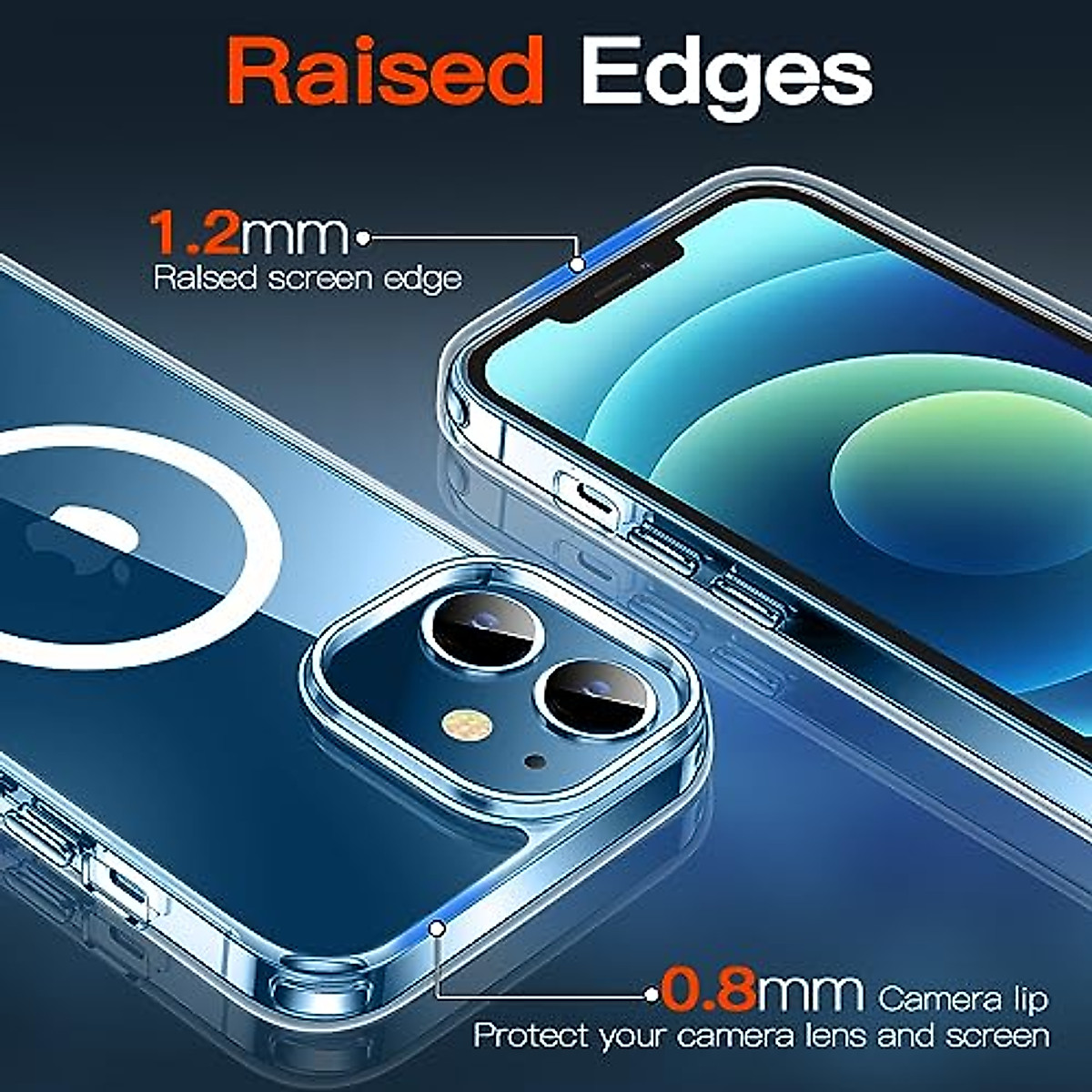 Redpepper for iPhone 12 Mini Case,[Compatible with Magsafe][Anti-Yellowing] with Screen Protector,Slim Thin 10 FT Shockproof Phone Case 6.1 inch