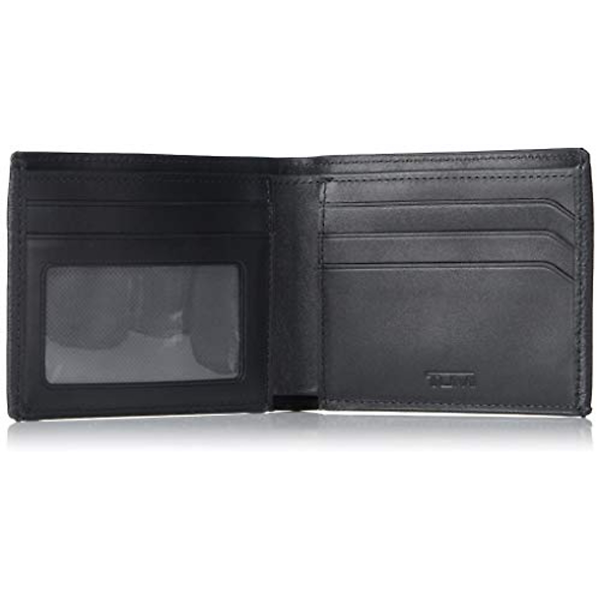 TUMI Nassau Double Billfold Wallet - Leather Wallet for Men with ID Window and 4 Card Pockets - Men's Wallet, Card Cases, and Money Organizers - RFID Protected Wallet - Textured Black