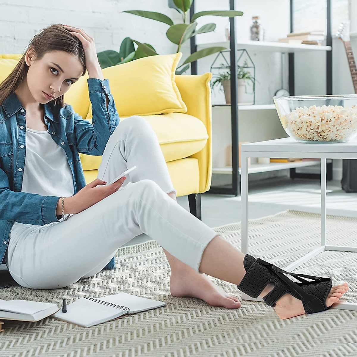 AZOJOY Plantar Fasciitis Night Splint: 2 Packs Upgrade 3 Adjustable Straps Plantar Fasciitis Relief Night Splint for Women & Men, Relief Brace Achilles Tendonitis and Foot Drop Heel Arch Pain