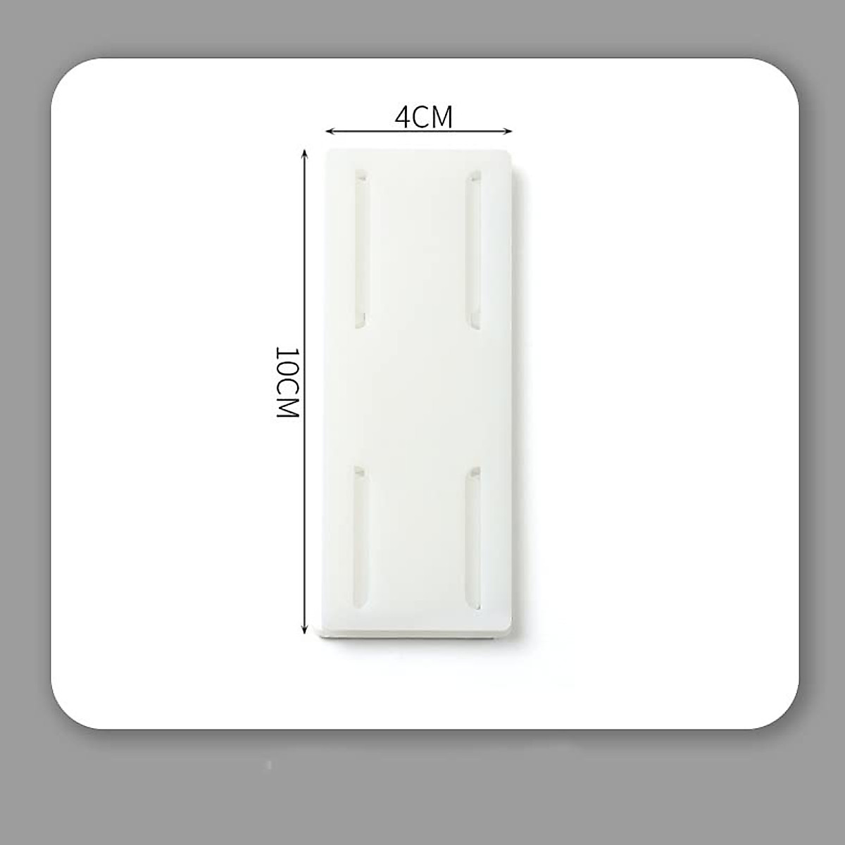 4pcs Adhesive Punch-Free Socket Holder,Self-Adhesive Desktop Socket Fixer,Cable Management Punch Free Surge Protector, Desktop Mountable Plug-in Socket Fixer Bracket Stand (White -4PCS)