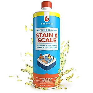 Spa Stain and Scale Control for Hot Tub, Spa Descaler, Stain Scale Remover & Spa Scale Defense for HotTub Hardness Control & Spa Hardness Decreaser & Alkalinity Decreaser Water Softener (1-Pint)