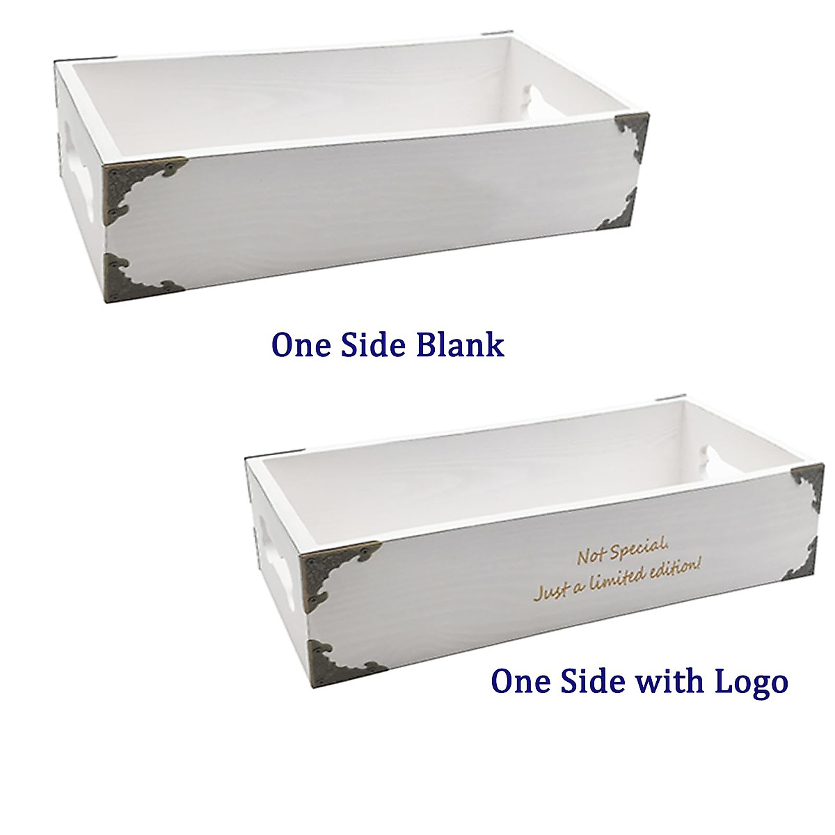 Dog Storage Organizer, Dog Treat Container Bin Natural Wood Storage Box for Pet Treats Dog Stuff Storage Basket for Countertop Pet Food Organizer for Puppy (White)