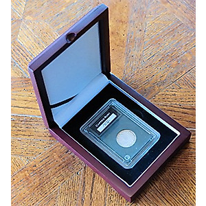 Display box for one NGC/PCGS/Premier/Lil Bear Elite Coin Slab Mahogany Matte Finish ...