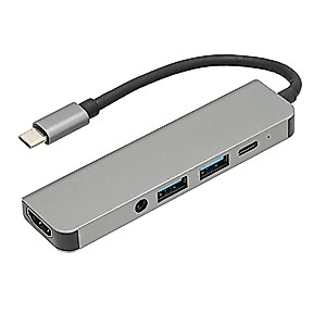 Usb C Dock, 5Gbps Aluminum Alloy PD Fast Charging USB C Hub USB3.0 Spee for Office for Keyboard for U Disk