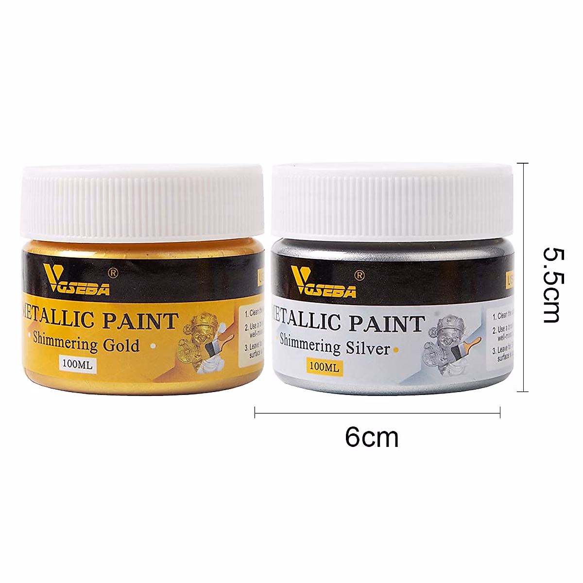 Acrylic Paint Metallic Gold, Non Toxic, Non Fading, 100ml Gold Leaf Paint for Art, Painting, Handcrafts, Ideal for Canvas Wood Clay Fabric Ceramic Craft Supplies