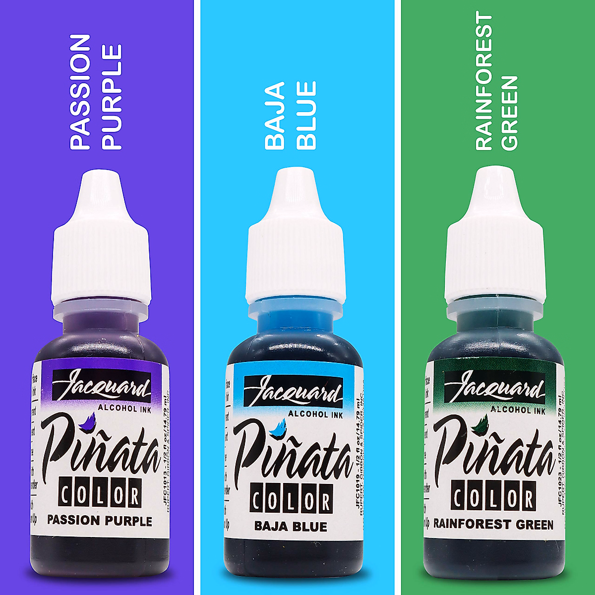 Jacquard Piñata Alcohol Ink Made in USA - Original Exciter Pack - 9 Colors - 1/2 Ounce Bottles - Bundled with Moshify Blending Pen