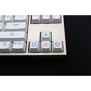 NPKC Thick PBT Dye Sub Beige Cherry Profile R1 Novelty Keycaps Arrow Keys for Cherry MX Mechanical Gaming Keyboard