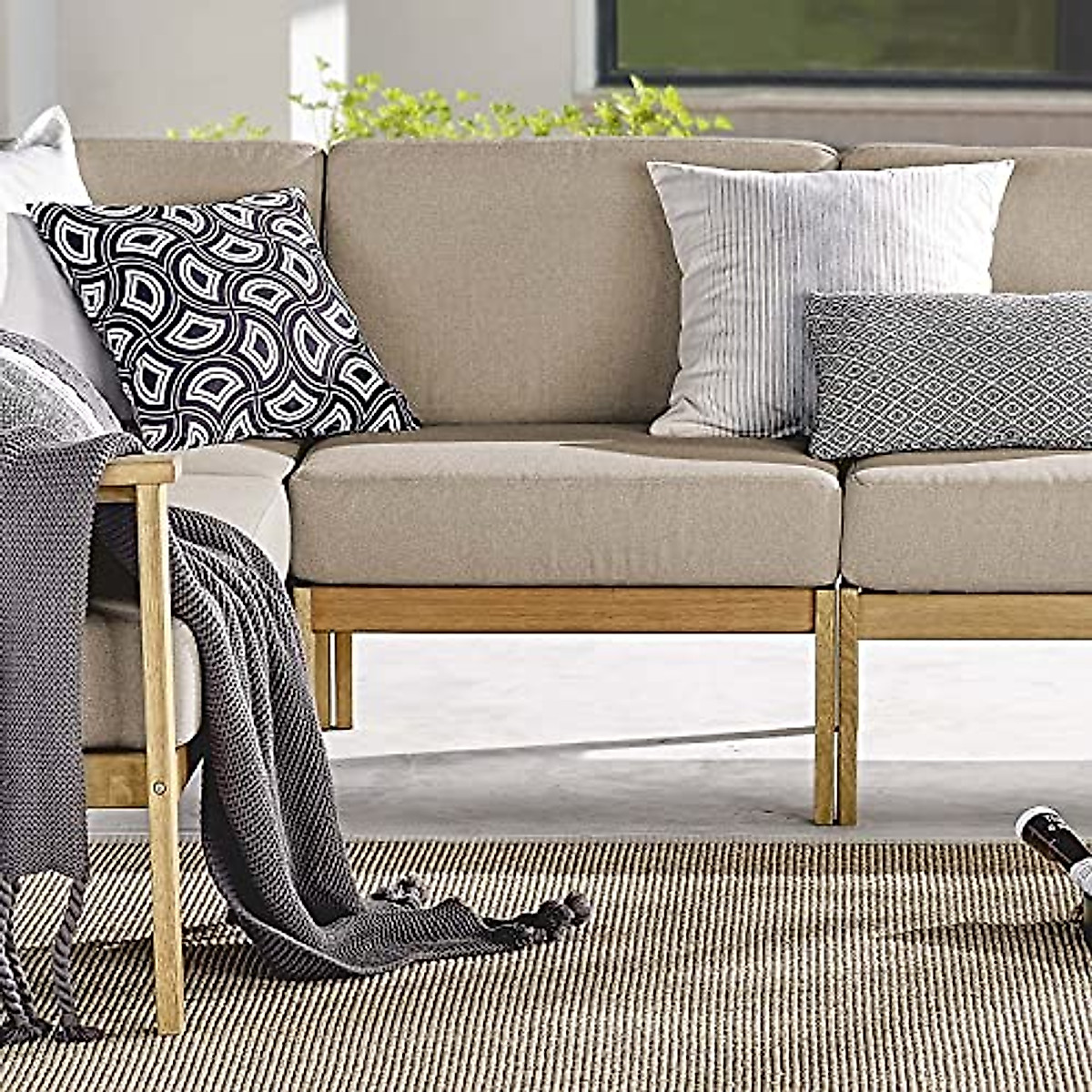 Modway Sedona Armless Chair, Natural Taupe