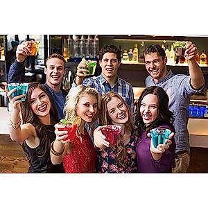 Exquisite Clear Plastic Cups With Straws 100 Pack - Clear Tumbler - 9 Oz Plastic Cups Disposable Cups Plastic Tumblers - Cocktail Cups, Party Cups With Straws - For Parties, Events And Weddings