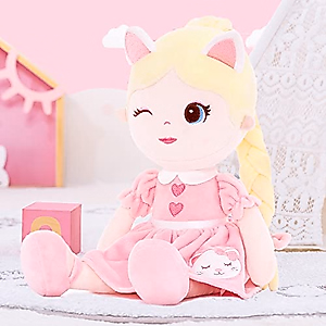 Lazada Baby Doll Soft Plush Girl Toys Kitty Girls with Braids Pink 16"
