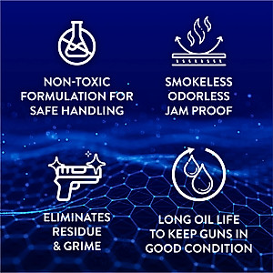 AtomOil Gun Oil for Gun Cleaning Kit | Gun Cleaner, Lubricant, and Protectant | Non-Toxic, Odorless Formulation for Safe Handling | Gun Accessories and Gun Cleaning Supplies | 4 Fl Oz. Bottle