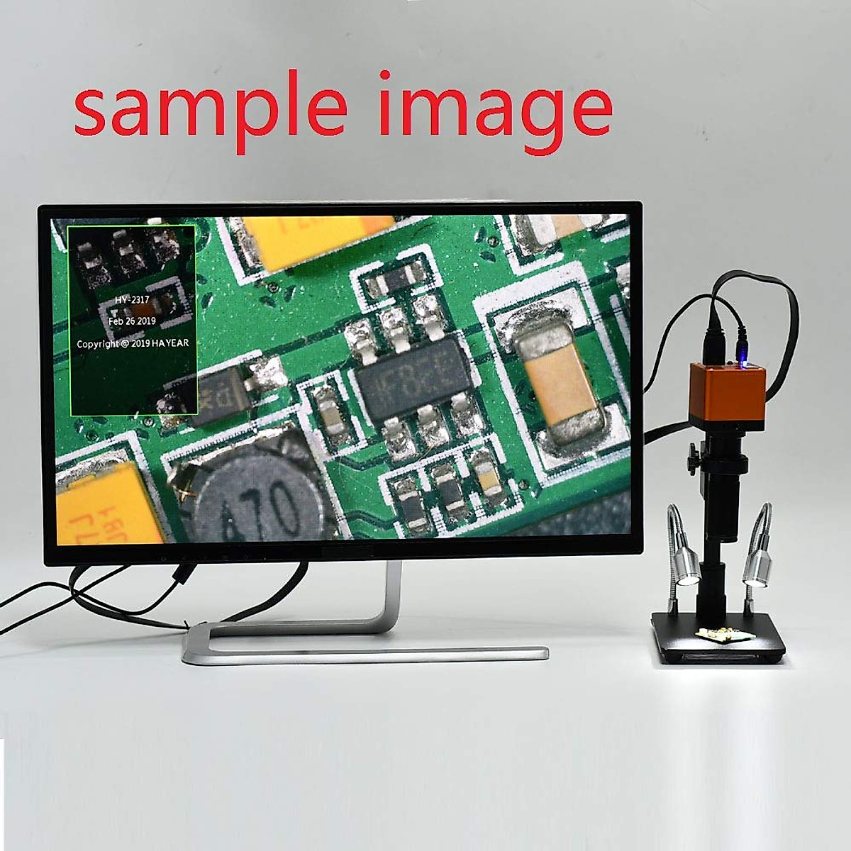 HAYEAR Full HD 34MP 2K HDMI 1080P USB Digital Industry Video Inspection Microscope Camera Set TF Card Video Recorder