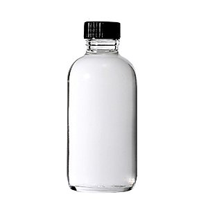 Premium Vials 4 Oz (120 ml) CLEAR Boston Round Glass Bottle w/Cap - Pack of 6