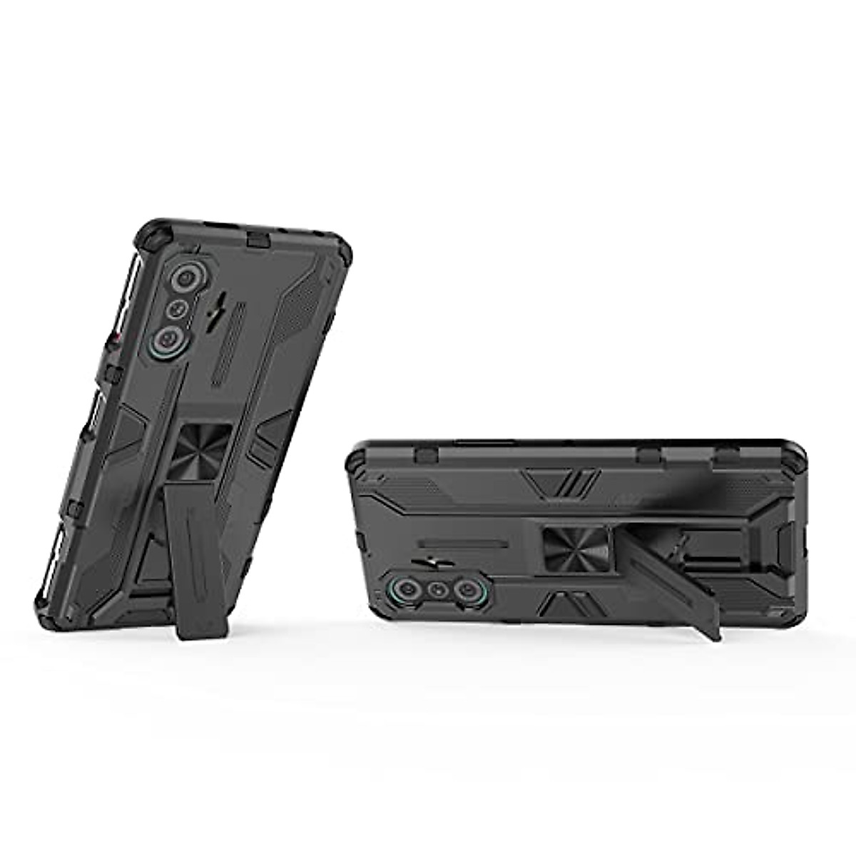 Compatible with Redmi K40 Gaming 5G Case,Shockproof Case Compatible with Xiaomi Redmi K40 Gaming 5G Case 2 in 1 Protective Cover Black