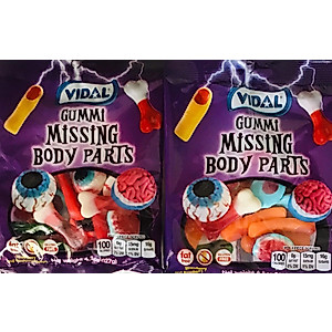 Halloween Gummi Missing Body Parts 4.5 Oz Bag (Pack of 2)