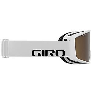 Giro Index 2.0 OTG Ski Goggles - Snowboard Goggles for Men, Women & Youth - White Wordmark Strap with Amber Rose Lens