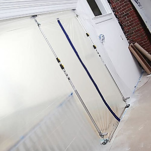 Trimaco 54736 Heavy Duty E-Z Up 16ft. Dust Containment Pole, 2 Pack, White, 2 Count