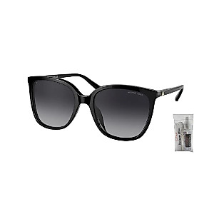 Michael Kors MK2137U 3005T3 57MM Black/Dark Grey Polarized Square Sunglasses for Women+ BUNDLE With Designer iWear Eyewear Kit